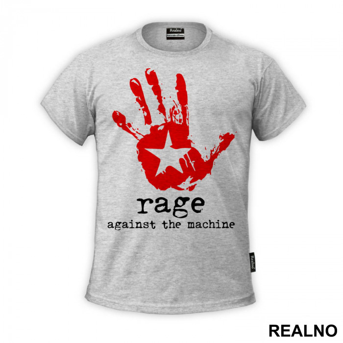 RAGE AGAINST THE MACHINE - RED HAND AND THE STAR - MUZIKA - MAJICA