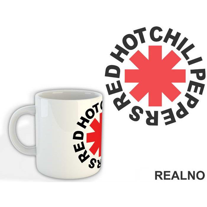 RED HOT CHILI PEPPERS - RHCP - LOGO - MUZIKA - ŠOLJA