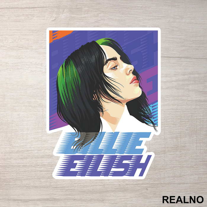 SIDE PROFILE - BILLIE EILISH - MUZIKA - NALEPNICA