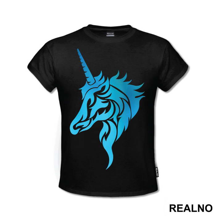 BLUE SILHOUETTE - UNICORN - JEDNOROG - MAJICA