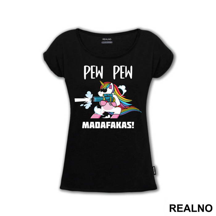 PEW PEW MADAFAKAS - UNICORN - JEDNOROG - MAJICA