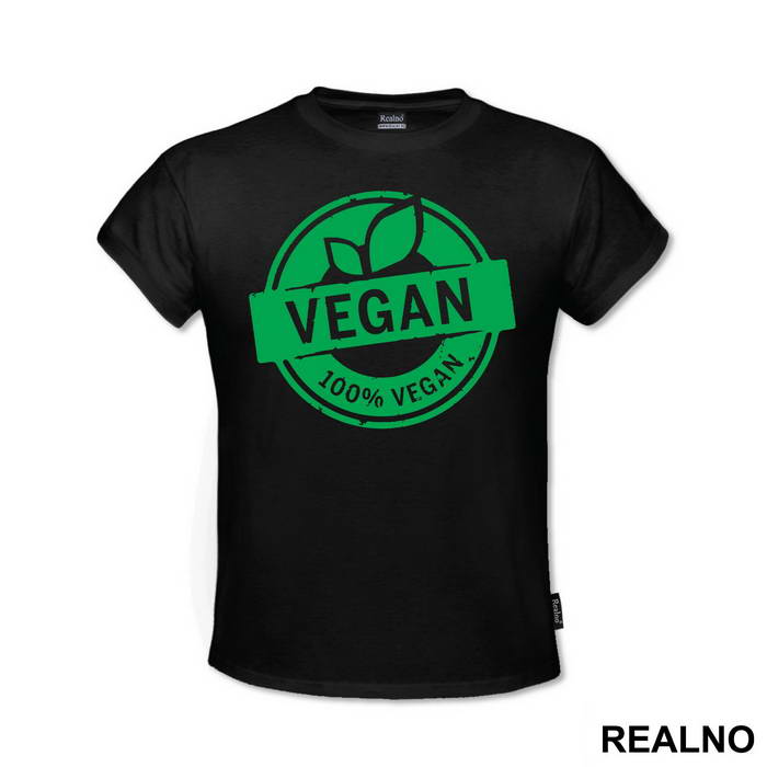 ONE HUNDRED PERCENT VEGAN - GREEN APPLE - VEGAN - MAJICA