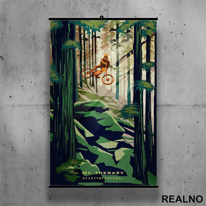 MY THERAPY - MOUNTAIN BIKES - MTB - POSTER SA NOSAČEM