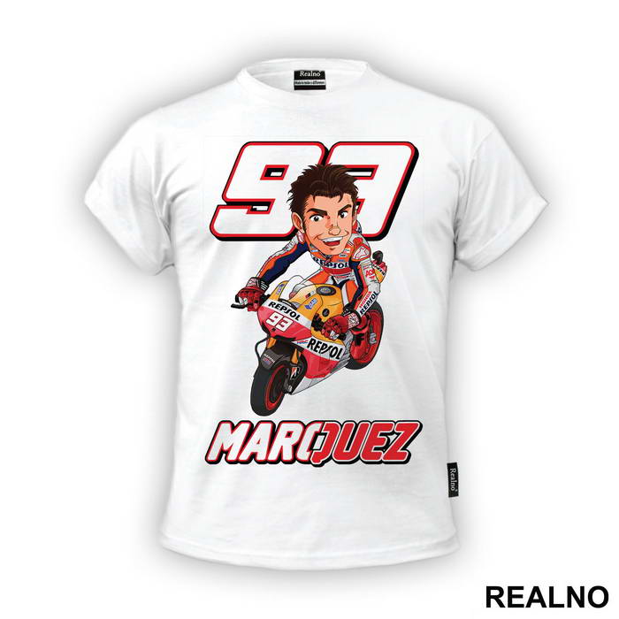 MARQUEZ RIDING A BIKE ILLUSTRATION - 93 - MOTOGP - SPORT - MAJICA