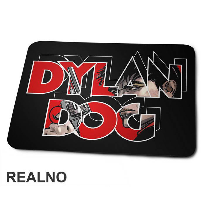 LOGO - FACE AND PISTOL - DYLAN DOG - PODLOGA ZA MIŠ