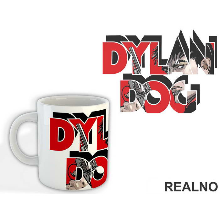 LOGO - FACE AND PISTOL - DYLAN DOG - ŠOLJA