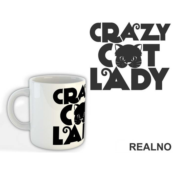 CRAZY CAT LADY - MAČKE - ŠOLJA