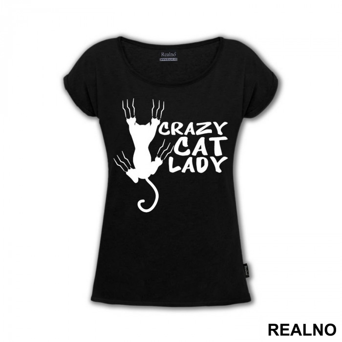 CRAZY CAT LADY - SCRATCHES - MAČKE - CAT - MAJICA