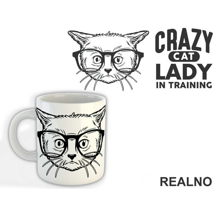 CRAZY CAT LADY IN TRAINING - MAČKE - CAT - ŠOLJA