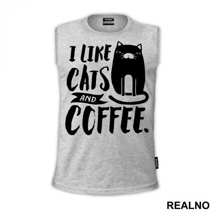 I LIKE CATS AND COFFEE - MAČKE - CAT - MAJICA