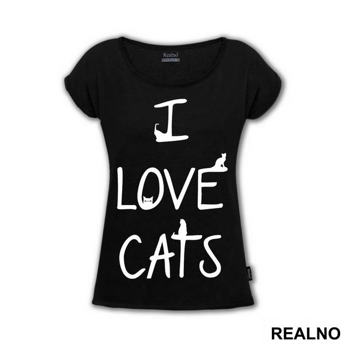 I LOVE CATS - MAČKE - CAT - MAJICA