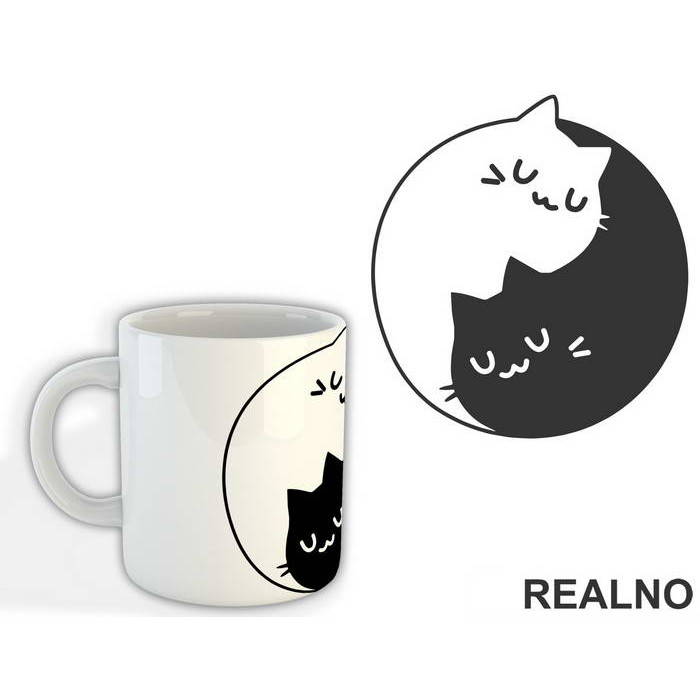 YIN YANG CATS - MAČKE - ŠOLJA