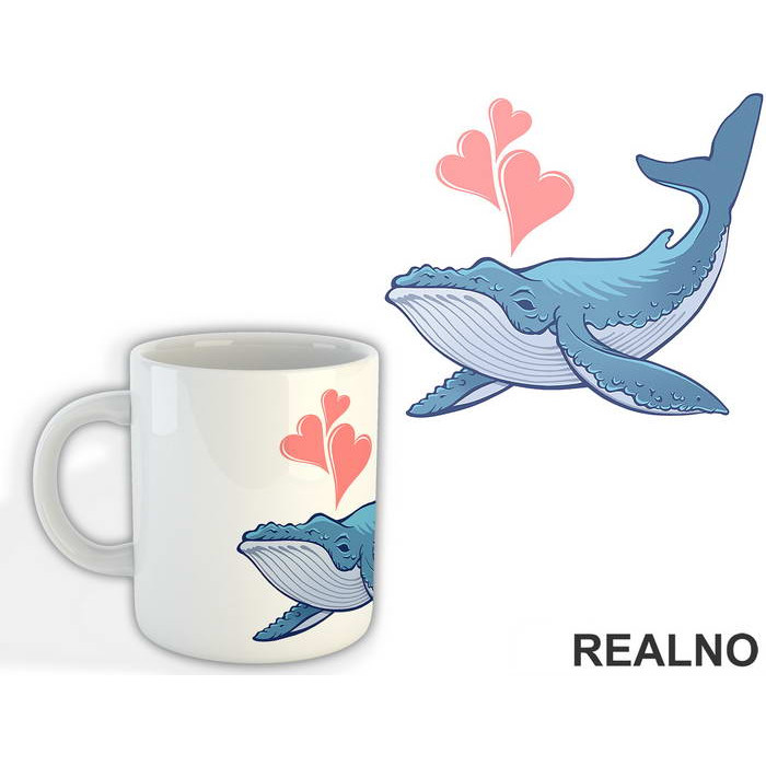 WHALE IN LOVE - ŽIVOTINJE - ŠOLJA