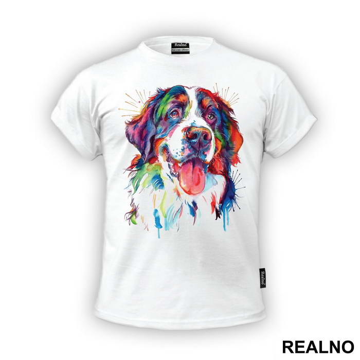 BERNESE MOUNTAIN DOG COLORFUL ART - ŽIVOTINJE - MAJICA