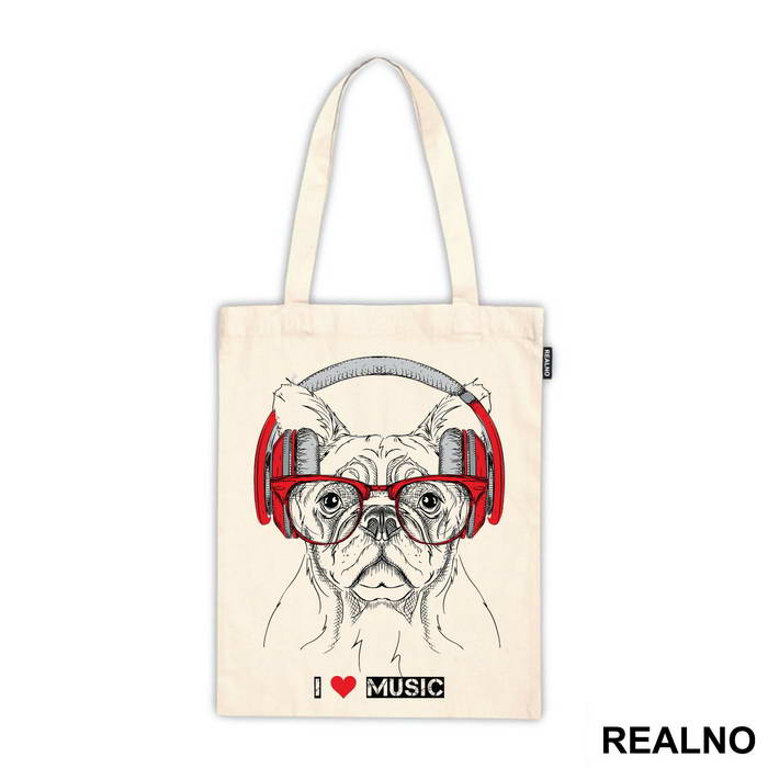 DOG WITH HEADPHONES - I LOVE MUSIC - ŽIVOTINJE - CEGER