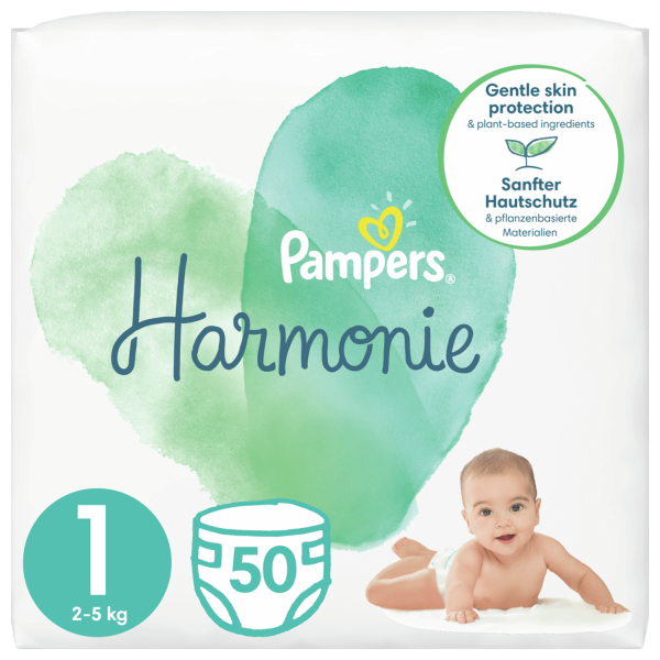 Pampers Harmonie S1 new born 2-5 kg 50kom