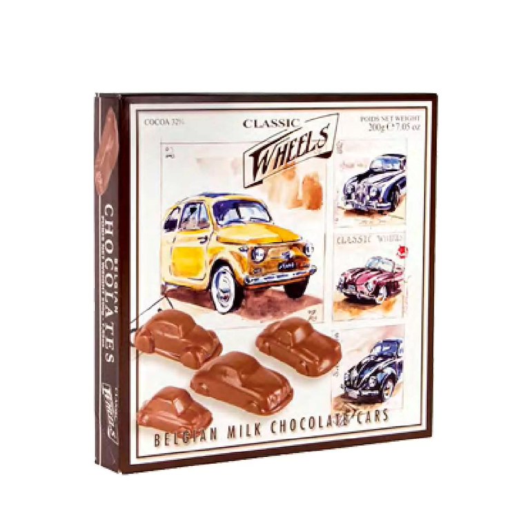 Classic Wheels Belgian Milk Chocolate Cars