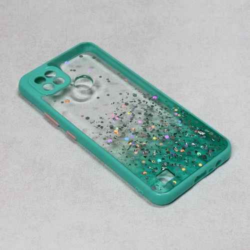 Futrola - maska Frame Glitter za Realme C21 mint