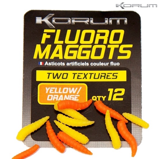Korum Veštački Crvi Fluoro Maggots – Yellow/orange