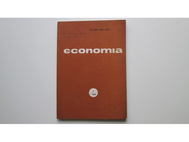 Ekonomia 3, 1980 casopis za pitanja ekonomske teorije i