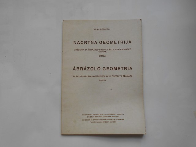 Nacrtna geometrija za 3.r građevinske,M.Glogovčan