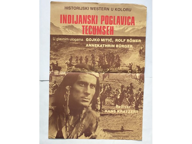 filmski plakat INDIJANSKI POGLAVICA TECUMSEH