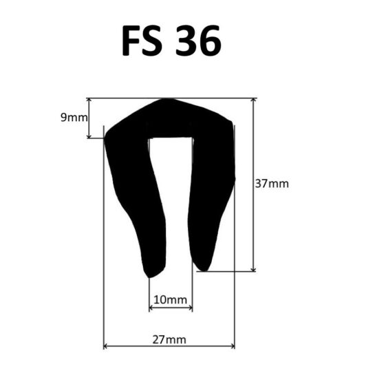 Gumeni profil, odbojnik za čamac FS36 Pasara