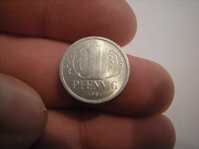 1 pfennig 1981 god. DDR
