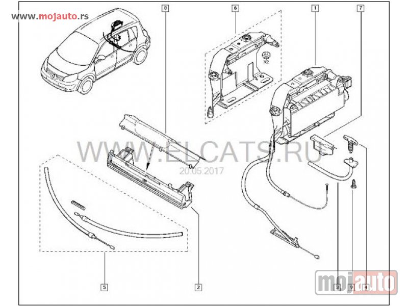 Renault Scenic sajla električne ručne L+D komplet