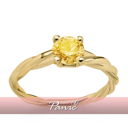 Prsten od žutog zlata sa citrinom 0.78 ct