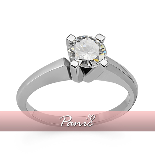 Grandiozan verenički prsten od belog zlata sa dijamantom (0.62 ct VS-GH)