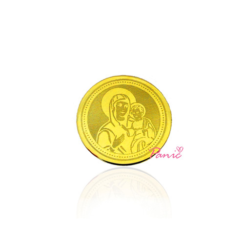Zlatnik sa motivom Majke Božije, 1,1 gr, 14. karata