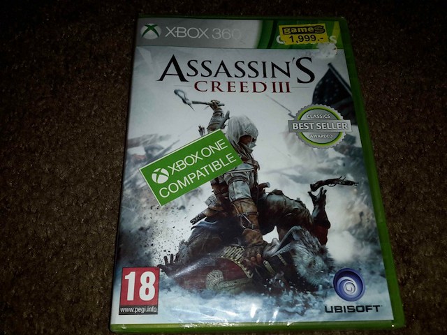 Assassin`s creed III , Xbox 360 U CELOFANU
