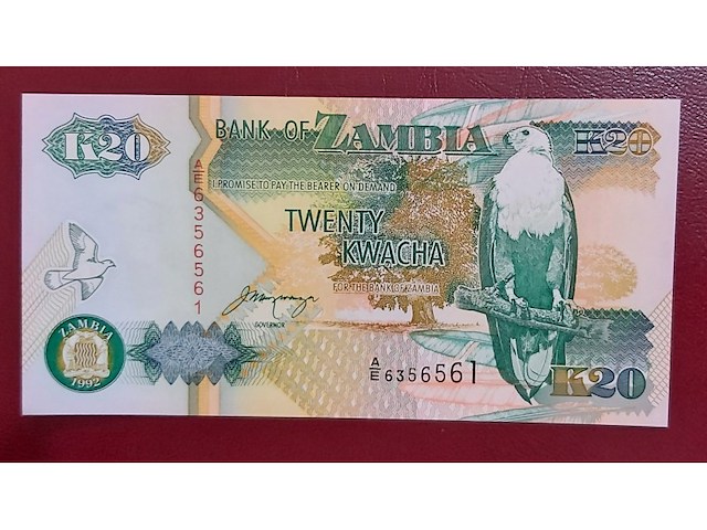 Zambia 20 KWACHA 1992