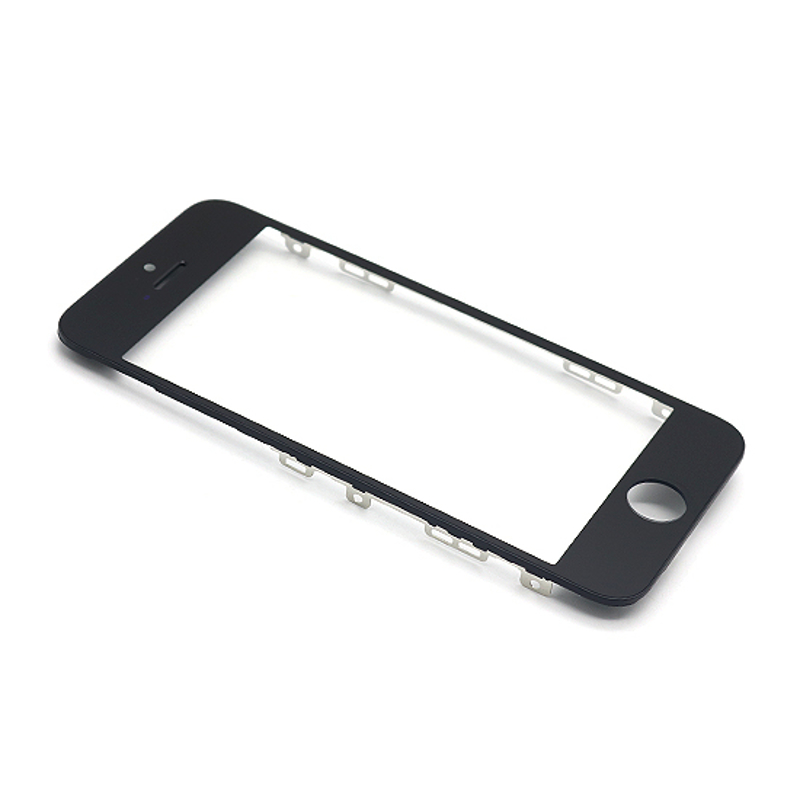 Staklo touch screen-a za Iphone 5S sa frejmom + OCA sticker black