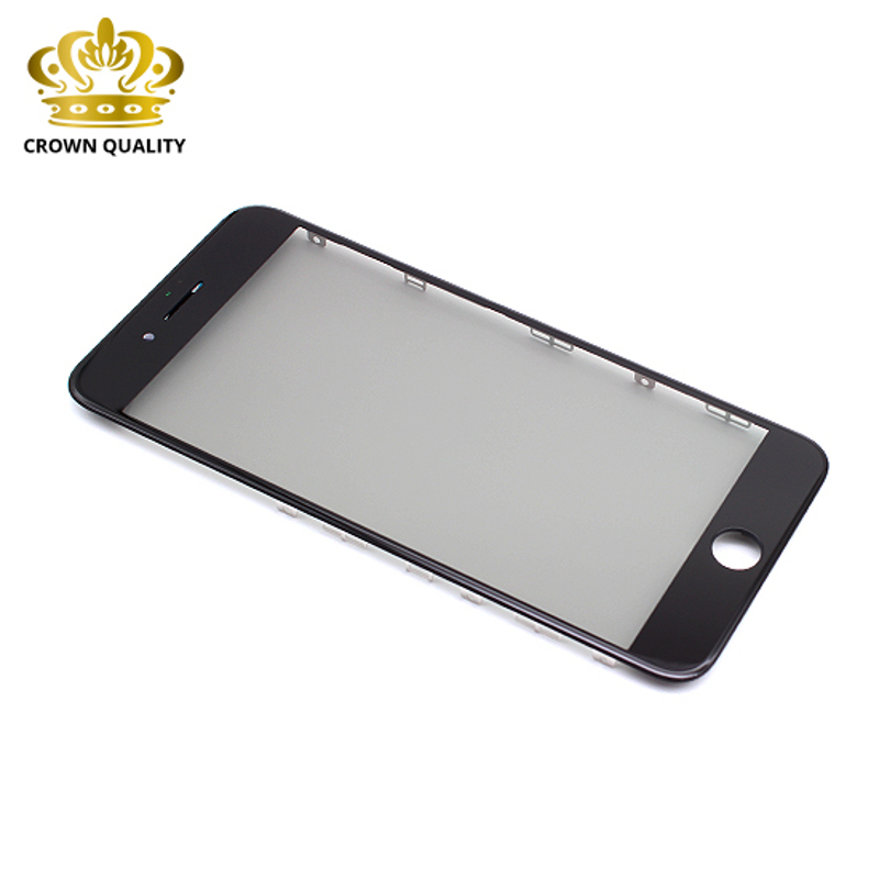 Staklo touch screen-a za Iphone 7 Plus + frame + OCA stiker + polaroid ORG (Crown Quality) black