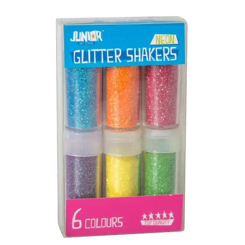 Šljokice GLITTER SHAKERS MIX 6 NEON boja Star Light 137881, Junior