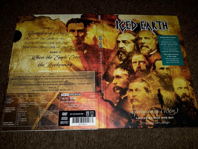 Iced Earth - Gettysburg (1863) 2DVDa Ltd. , ORIGINAL