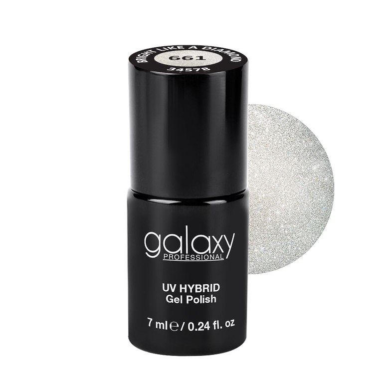 Trajni lak za nokte UV/LED GALAXY Hybrid 7ml Bright Like a Diamond S661 – Cat Eye