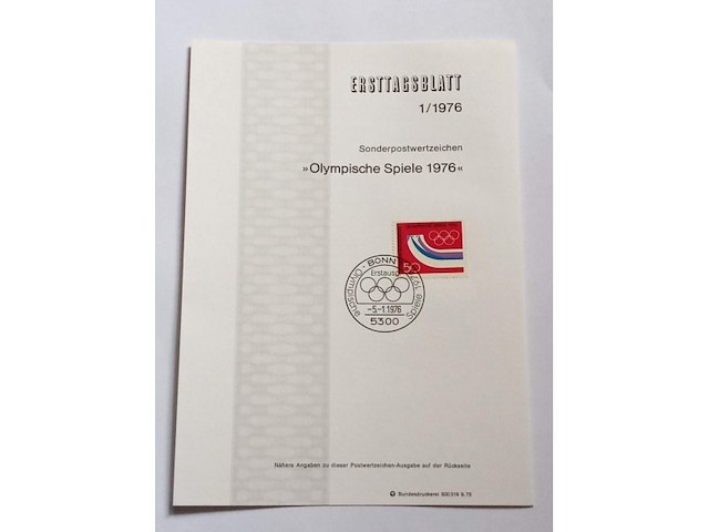 ETB Nemačka  - Olimpijada 1976.g -