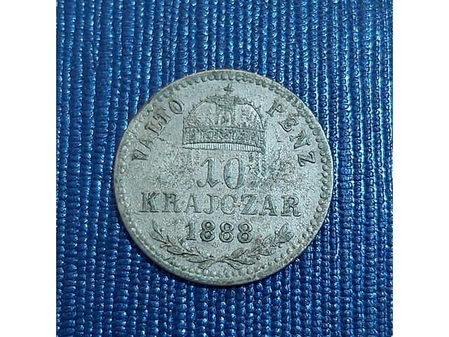 10 KRAJCZAR 1888 K.B. srebro