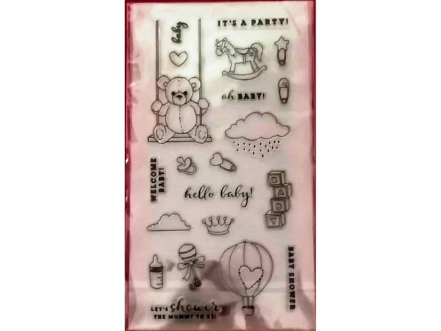Set silikonskih pečata bebi motivi