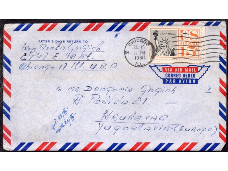 Koverat sa markom - USA 1961