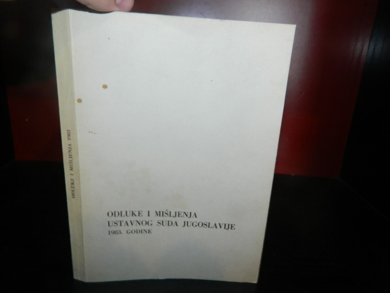 Odluke i mišljenja Ustavnog suda Jugoslavije 1983. godi