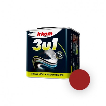 Irkom 3u1 boja RAL3001 crvena 1kg