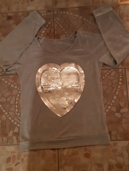 Majica srebrno srce