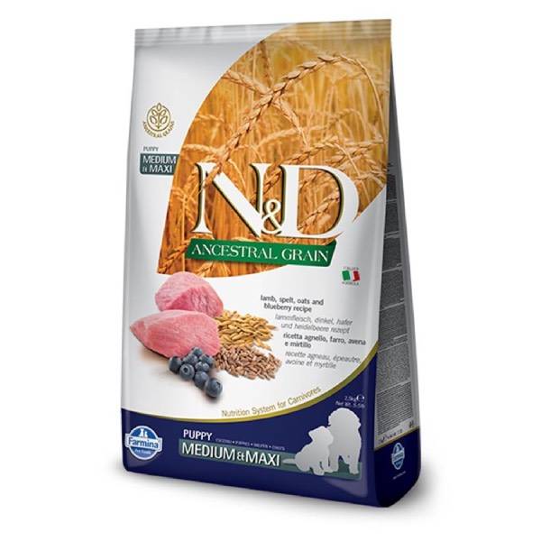 Farmina N&D Ancestral Grain Medium/Maxi Lamb&Blueberry