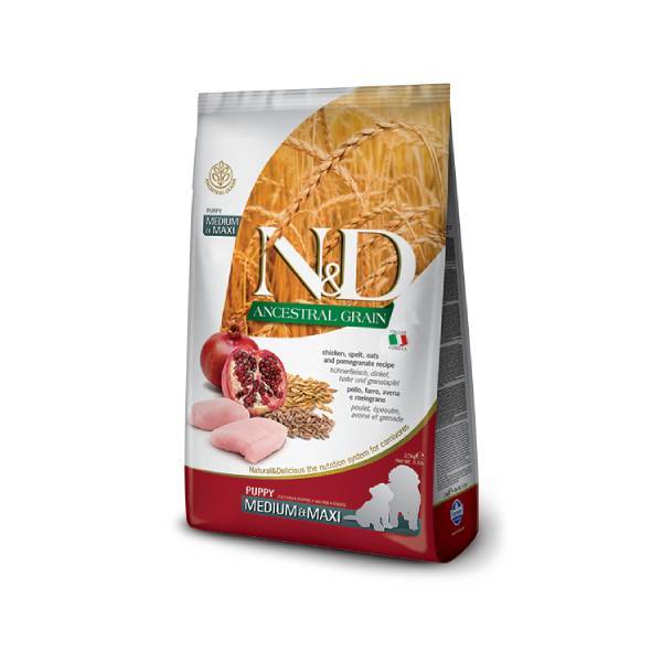 Farmina N&D Ancestral Grain Puppy Chicken&Pomegranate Medium&Maxi