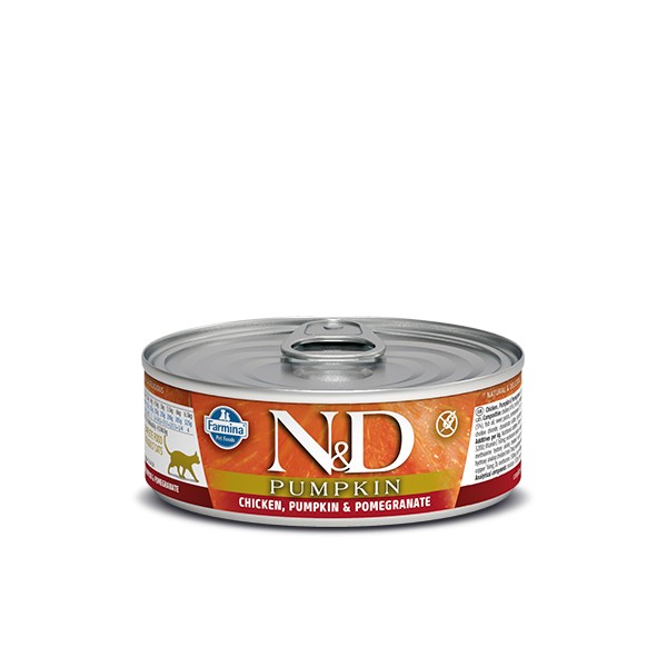 Farmina N&D Can Cat Pumpkin Chicken&Pumpkin&Pomegranate – 80gr