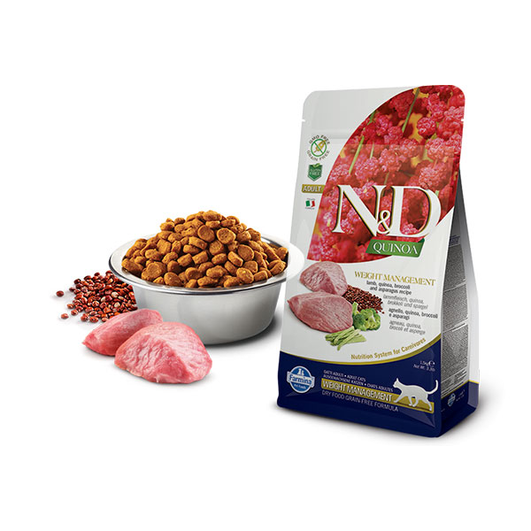 Farmina N&D Grain Free Quinoa Cat Weight Management Lamb, Broccoli & Asparagus cat